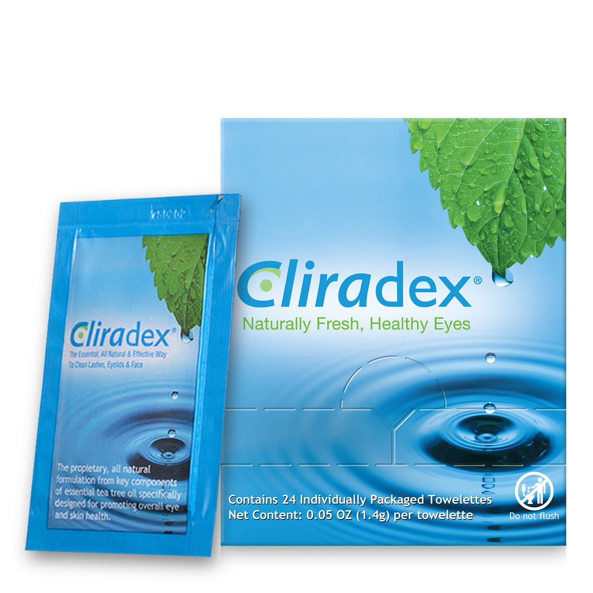 Cliradex – Facial & Eyelid Wipes – Natural Tea Tree Cleanser – PRN ...